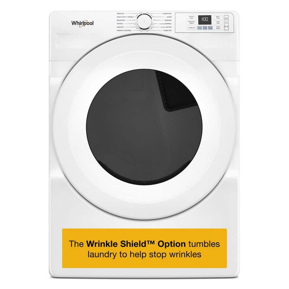 Whirlpool 7.4 Cu. Ft. vented Front Load Electric Dryer in White with ...