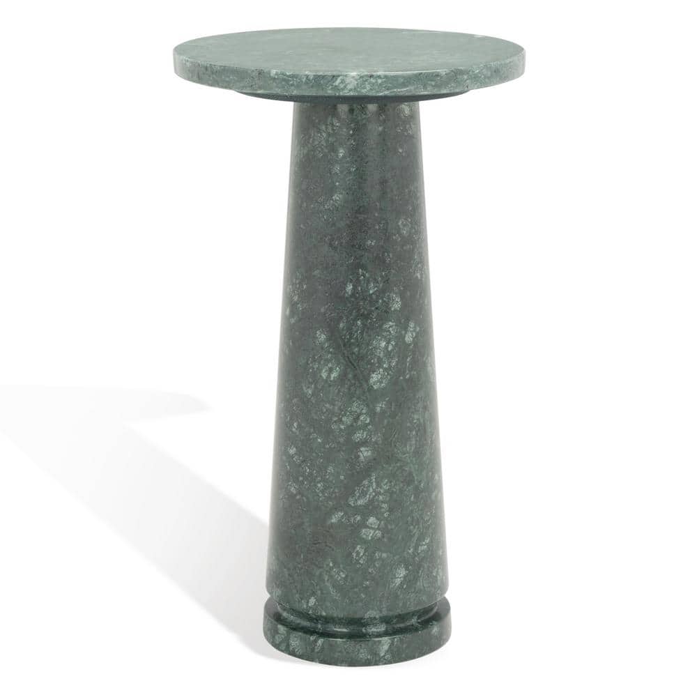 SAFAVIEH Valentia 10 in. Green Round Marble End Table SFV9704C - The ...