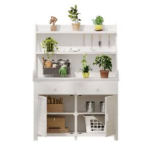 Sudzendf 49.2 in. W x 66 in. H Large Outdoor Farmhouse Wooden Potting ...