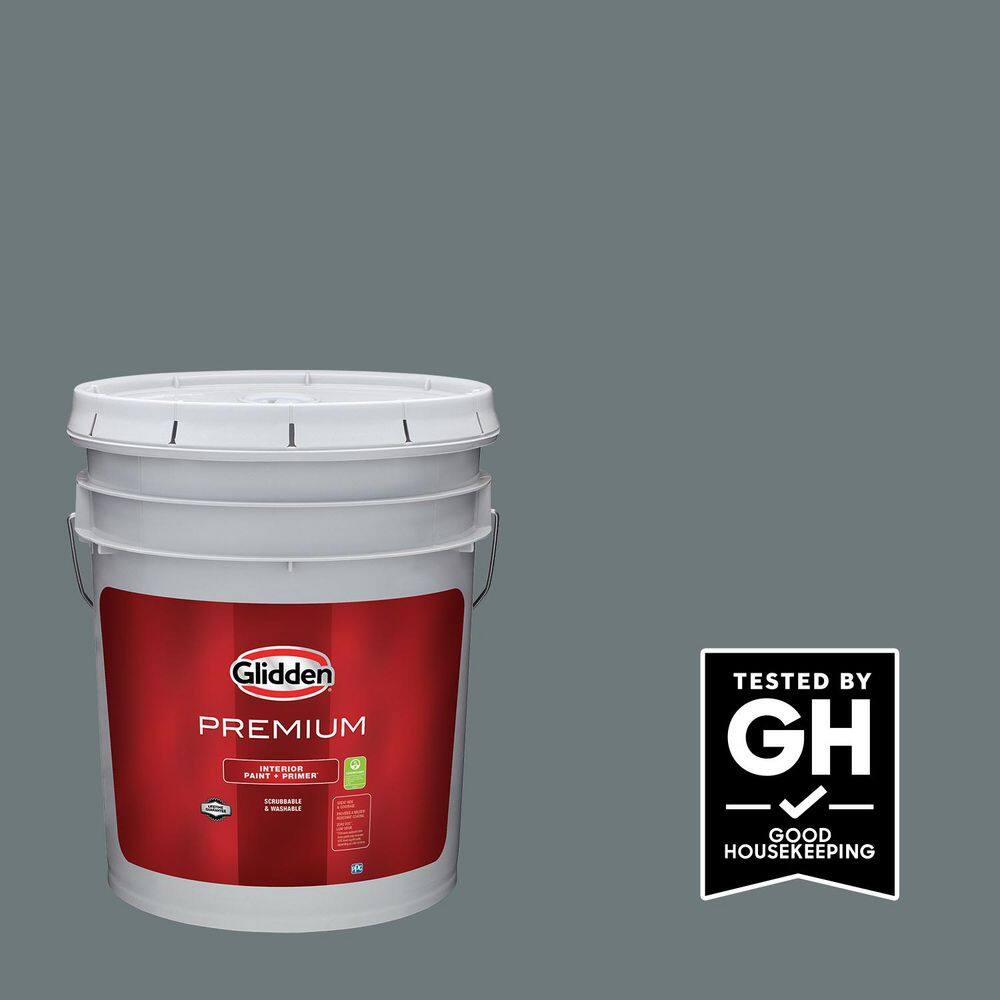 Glidden Premium 5 gal. PPG1036-6 Phantom Flat Interior Latex Paint ...