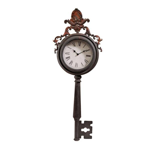 Design Toscano 38 in. x 14.5 in. Unlocking Time Key Wall Clock MH35067 ...