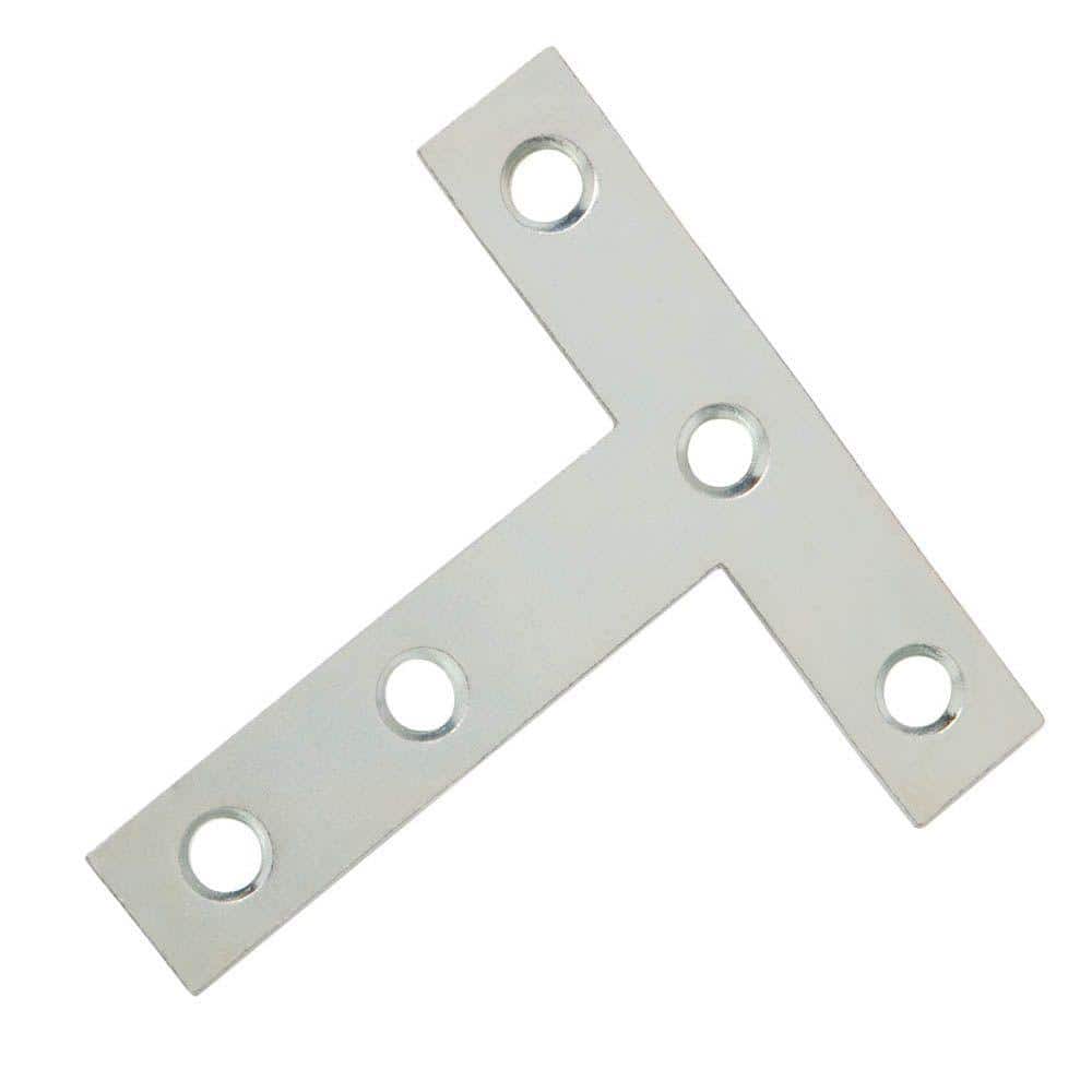 Everbilt 5 in. x 5 in. Zinc Plated T-Plate 24512 - The Home Depot