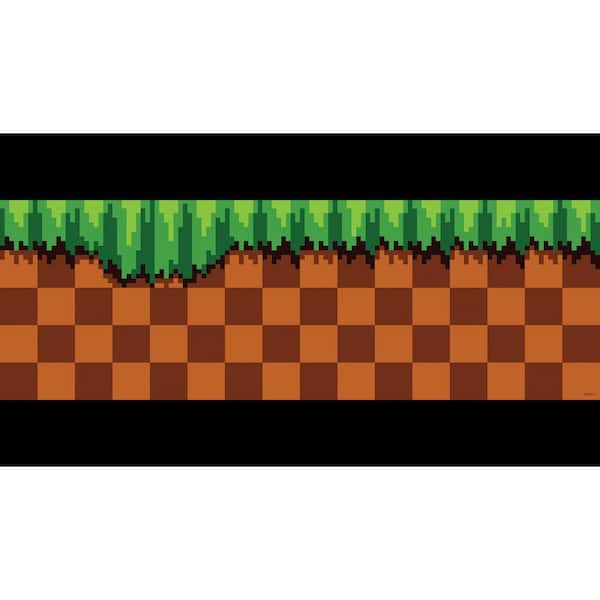 RoomMates 1-Piece 6 in. x 180 in. Brown Sonic the Hedgehog Green Hill ...