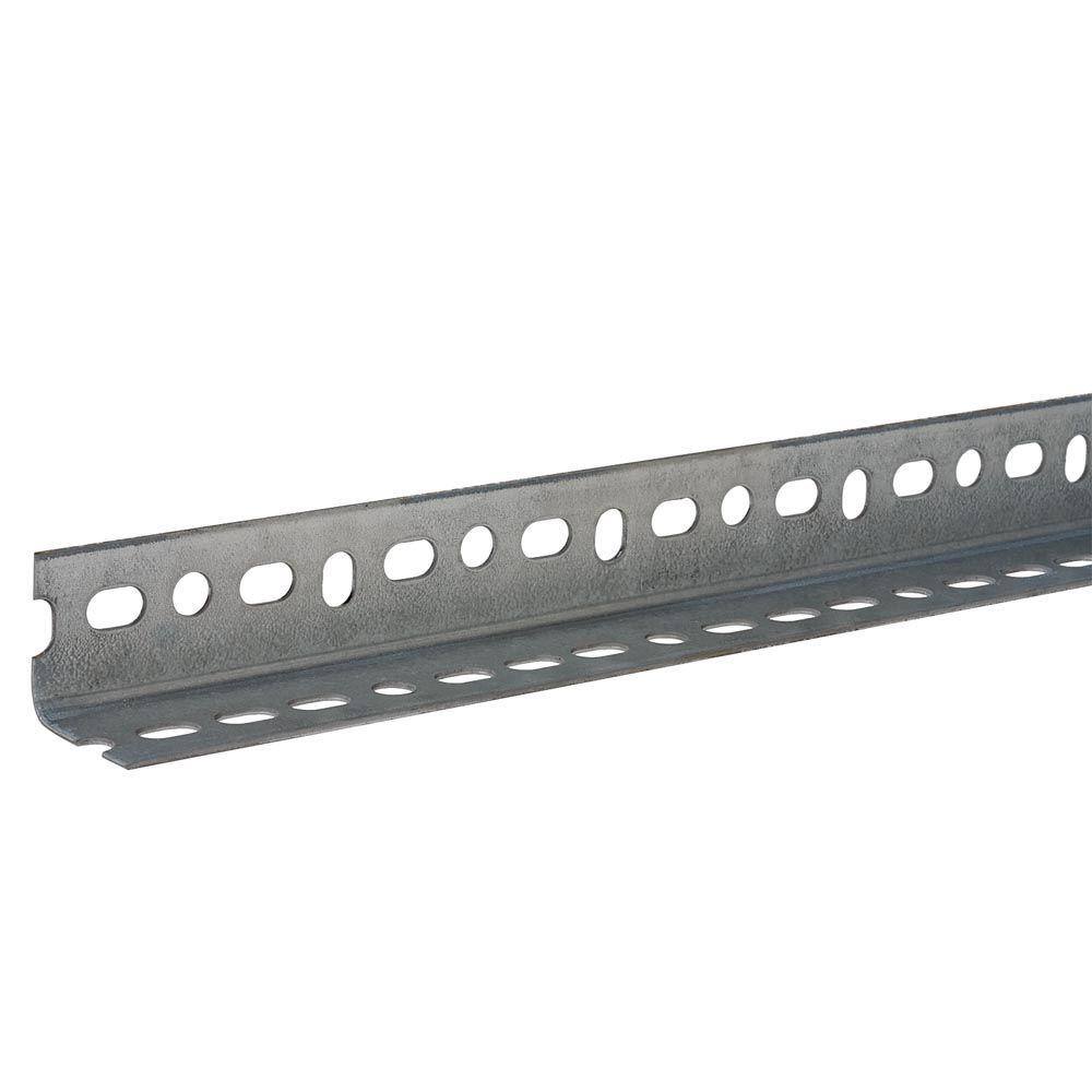 Everbilt 1-1/2 in. x 14-Gauge x 48 in. Zinc-Plated Slotted Angle 18230 ...