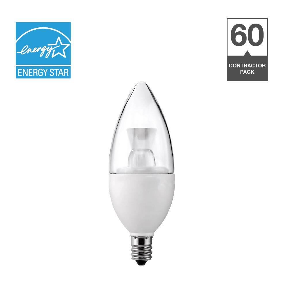 Simply Conserve 40-Watt Equivalent B11 Dimmable Quick Install Contractor Pack Candelabra LED ...