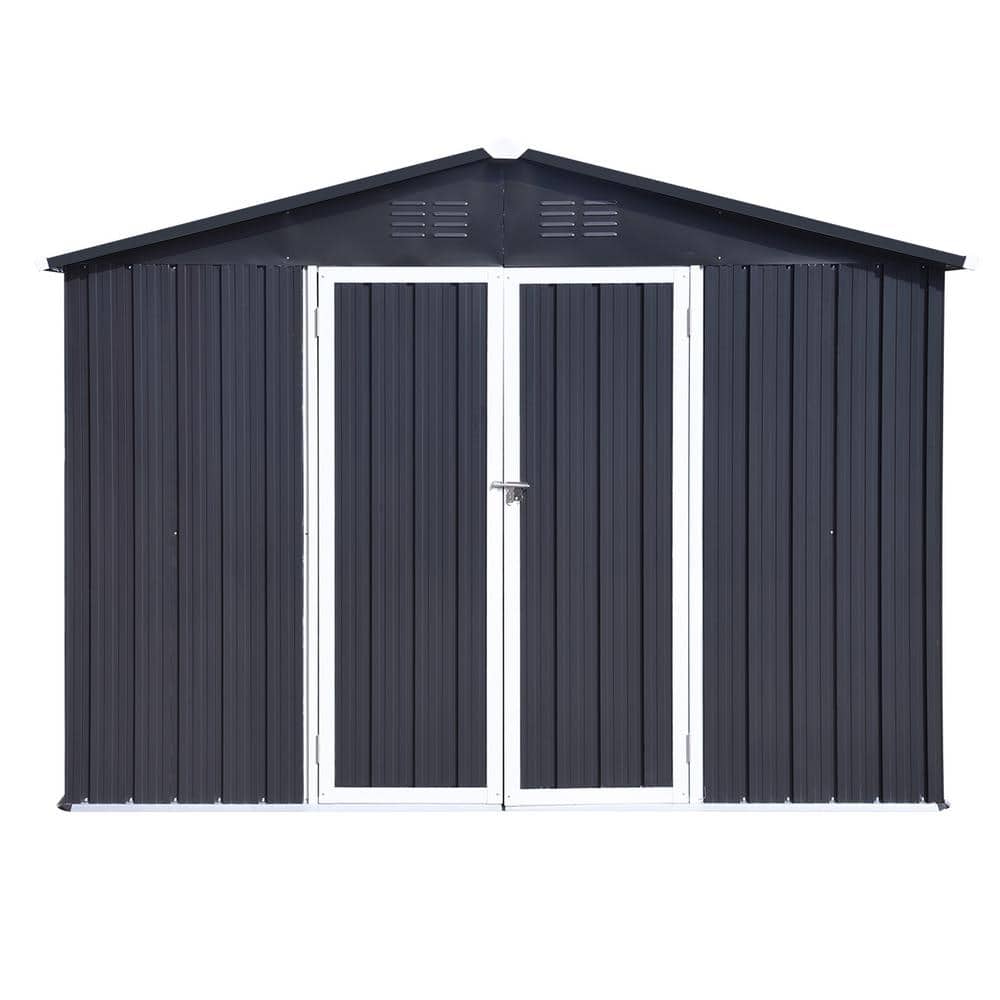 Staykiwi Installed 8 ft. W x 6 ft. D Metal Shed with Vents and Lockable ...