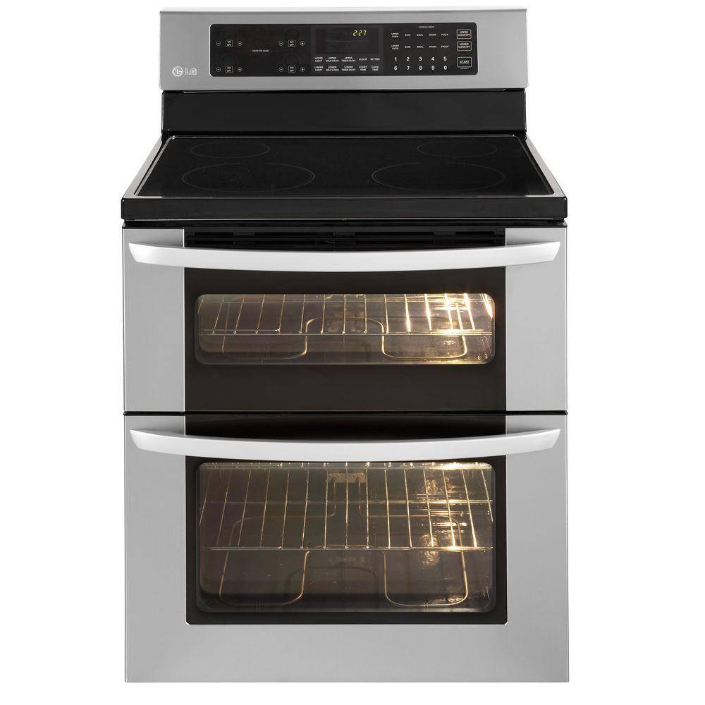 LG 30 in. Double Oven Electric Range with Self-Cleaning in Stainless ...