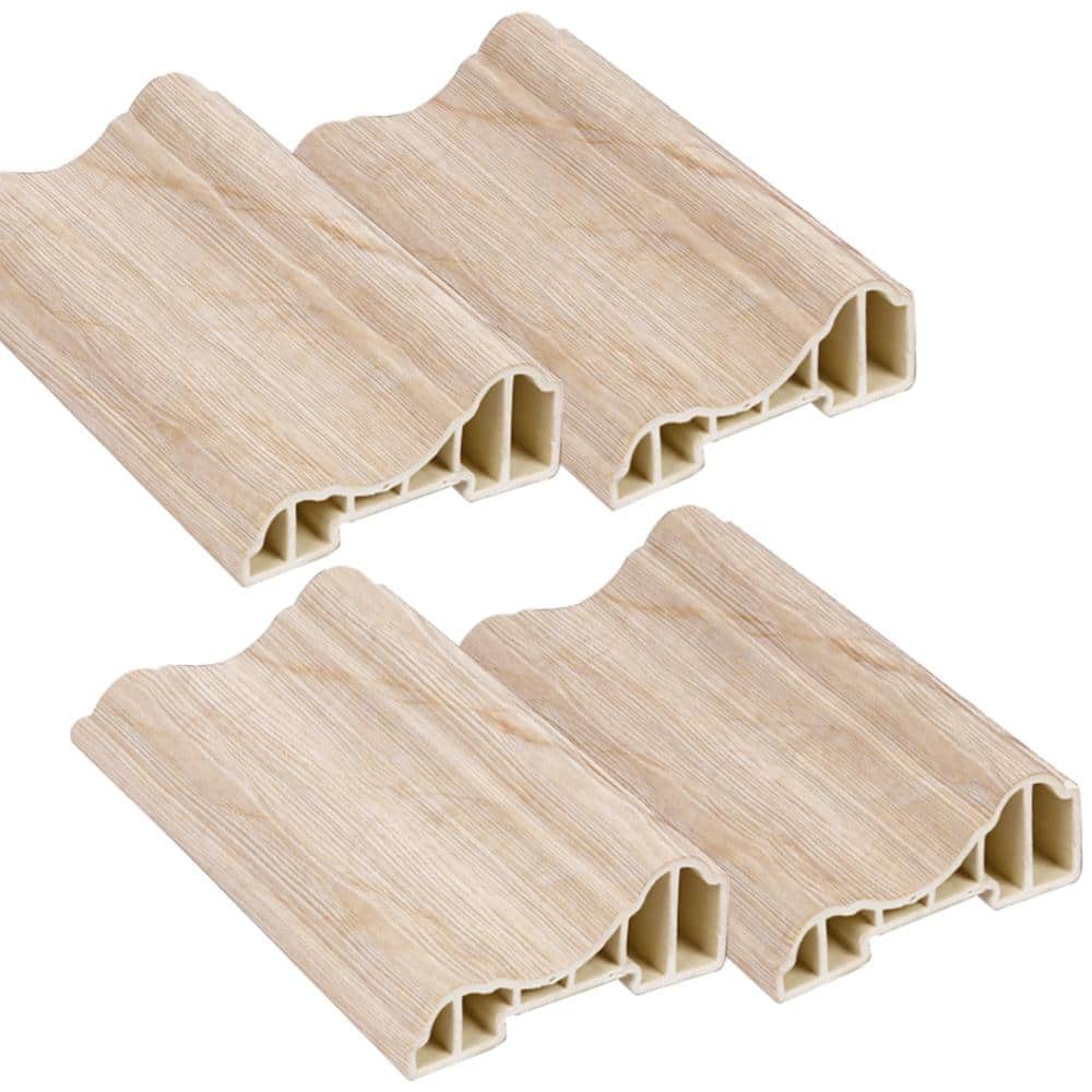 Wellco 2.3 in. x 4.9 ft. Brown Wood Grain Casing Molding Trim WPC ...