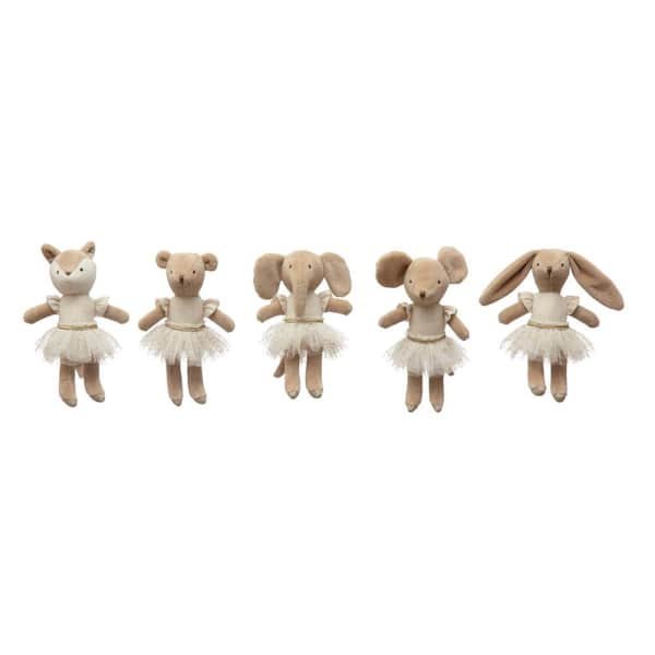 Storied Home Polyester Elephant Toy (Set of 5) DF4174SET - The Home Depot