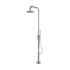 Tomfaucet 1-Handle Outdoor Freestanding Shower Faucet Kit 3 GPM Floor ...