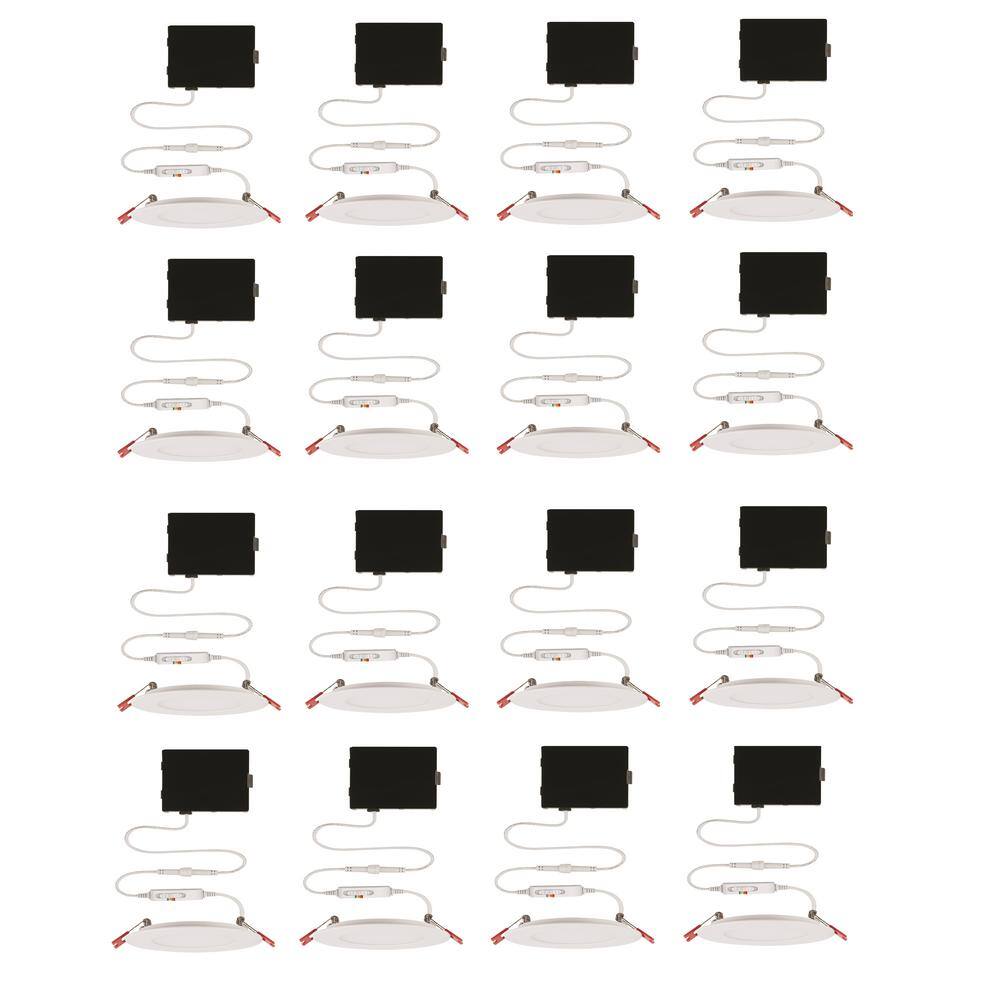 Commercial Electric Ultra Slim Integrated LED 4 in Round Adj Color Temp ...