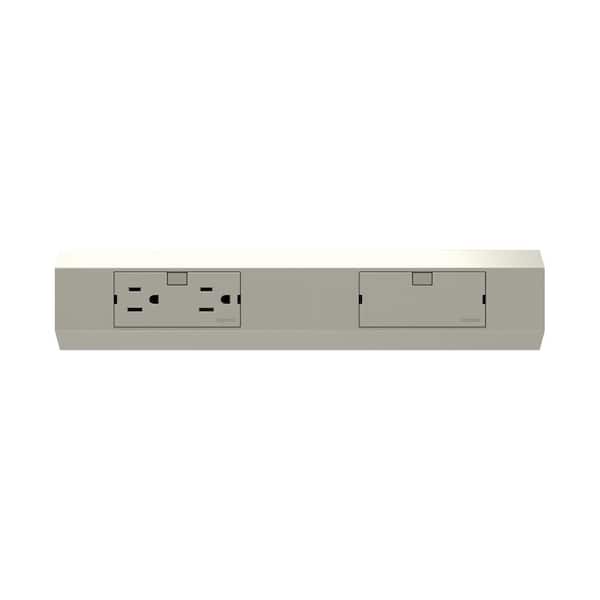 Legrand adorne Under-Cabinet 12 in. 2-Outlets Modular Track, Titanium ...