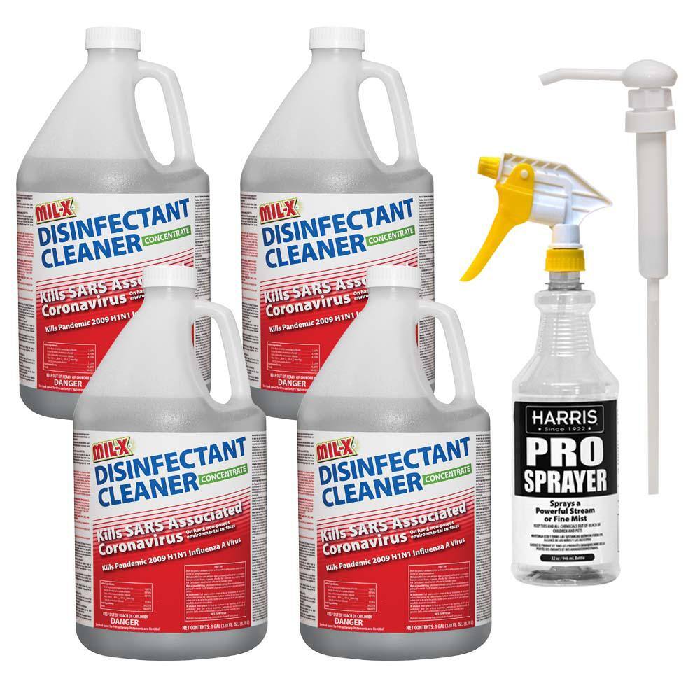 MIL-X 128 oz. Disinfectant Cleaner Concentrate (4-Pack) 4DISN128-PRO ...