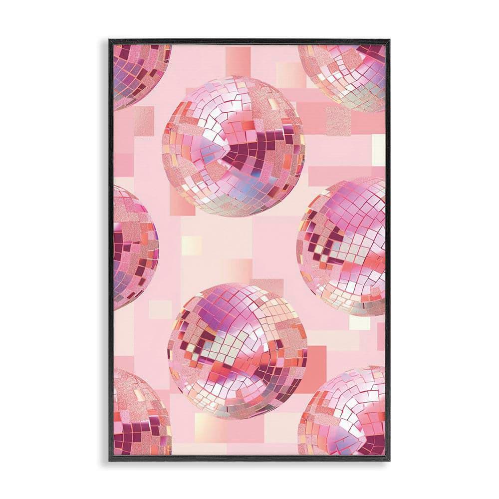 Stupell Industries Feminine Pink Disco Balls by LSR Design Studio Black ...