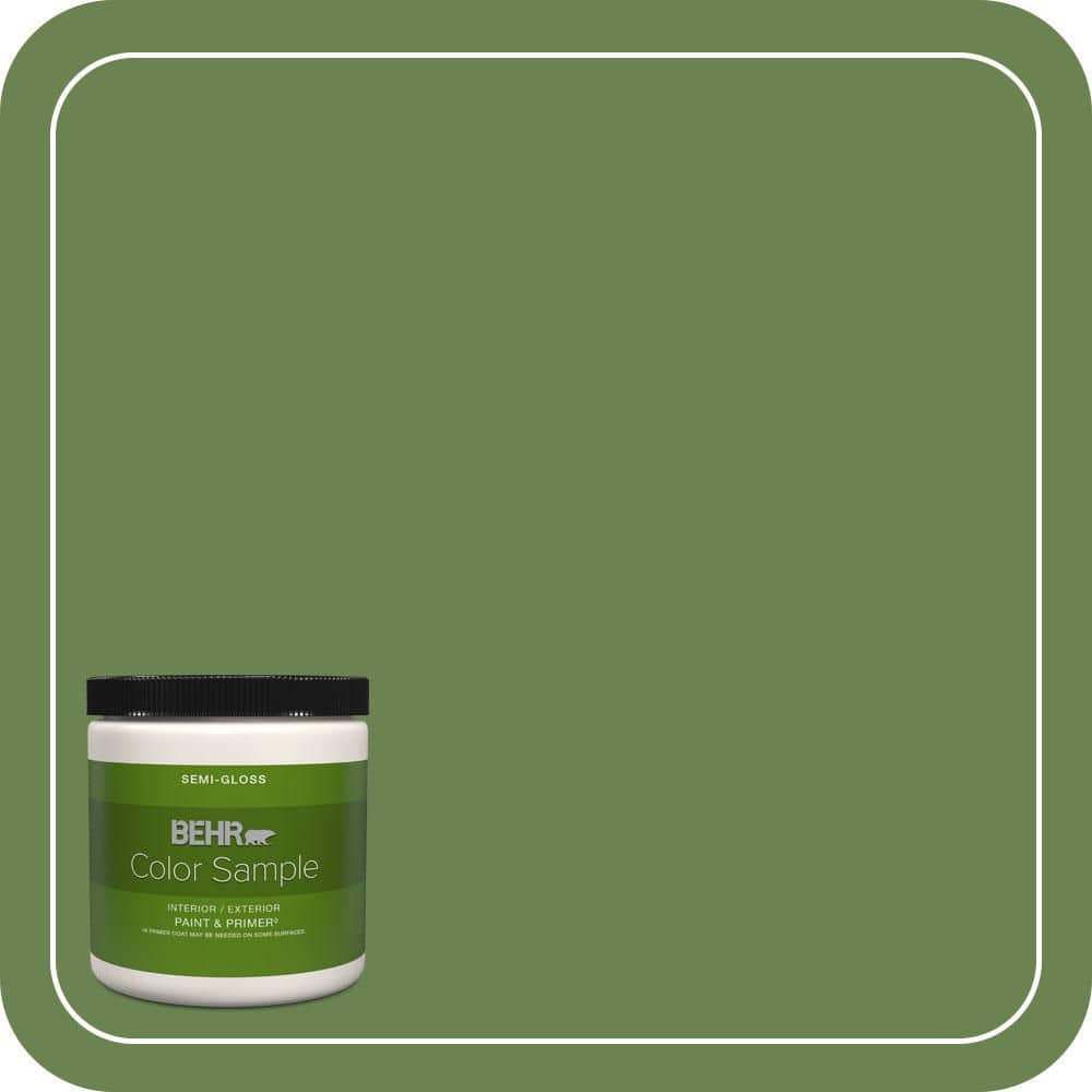 BEHR PREMIUM PLUS 8 oz. #430D-6 Happy Camper Semi-Gloss Interior ...