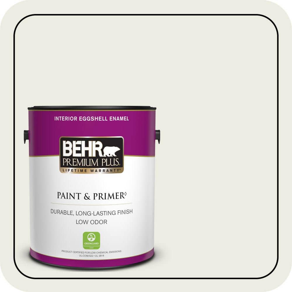 BEHR PREMIUM PLUS 1 gal. #ECC-37-2 Grand Heron Eggshell Enamel Low Odor ...