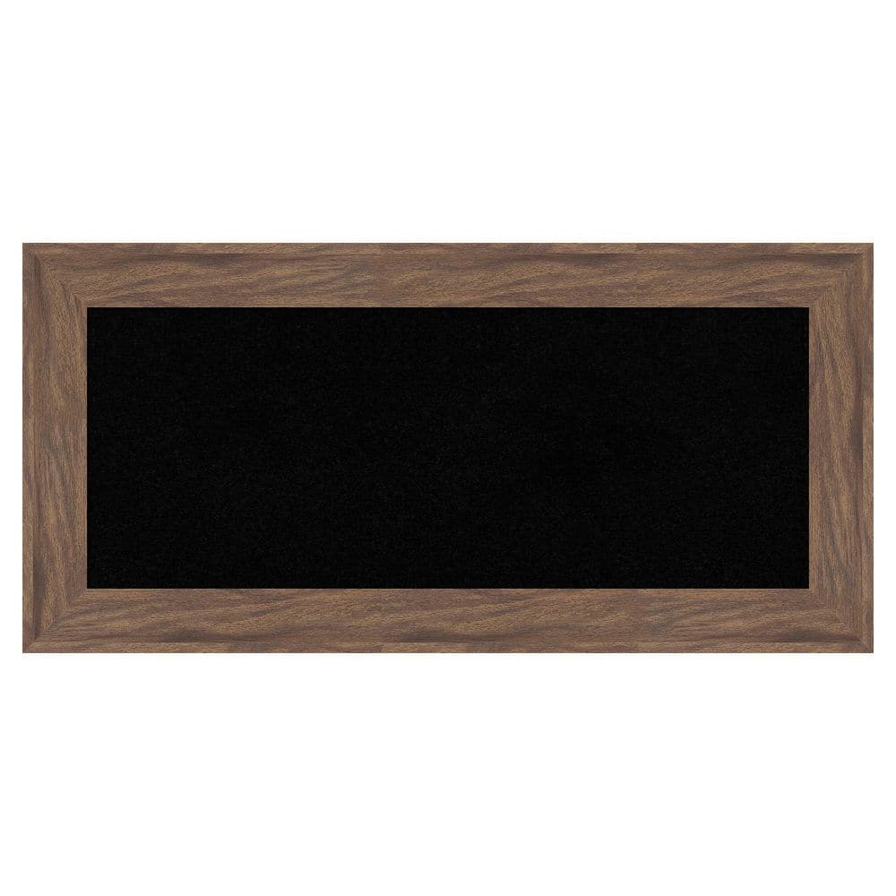 Amanti Art Pia Medium Brown 35 in. x 17 in., Poly Framed Black Cork ...