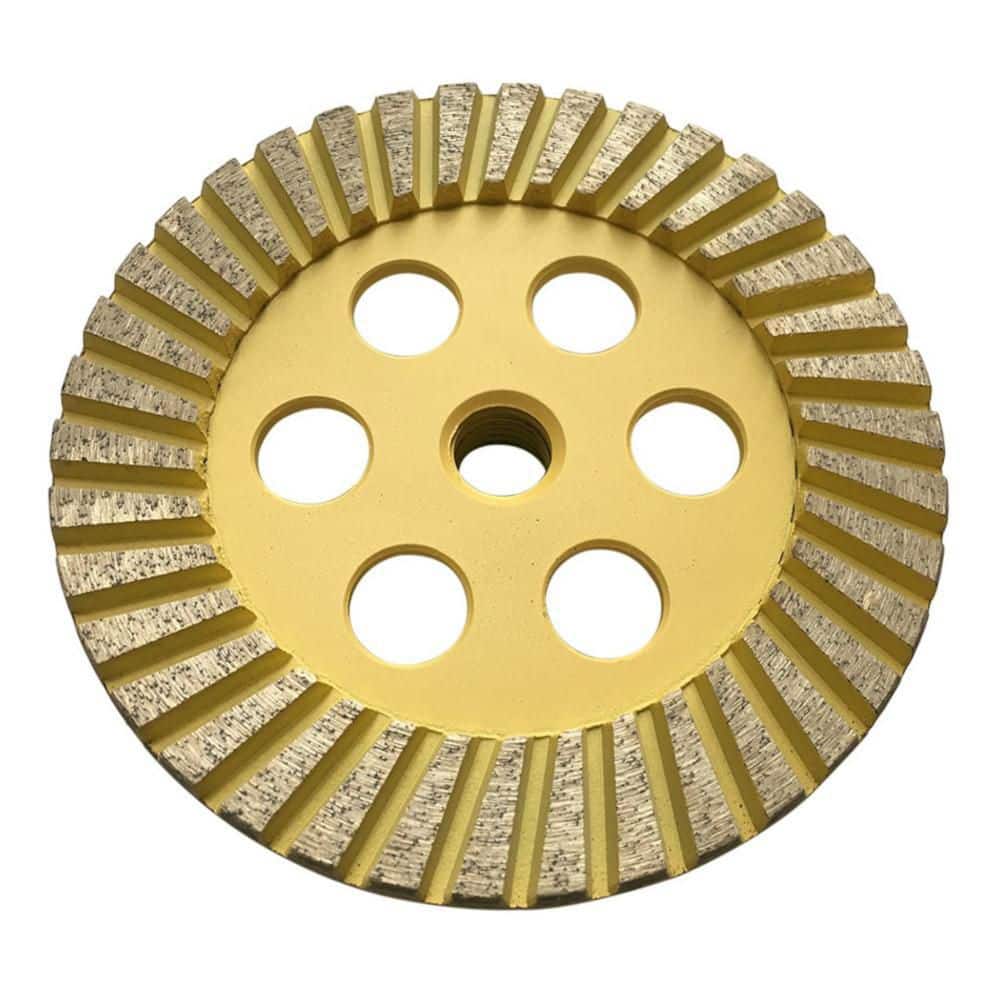 EDiamondTools 5 in. Granite or Concrete, Turbo Rim Diamond Blade ...