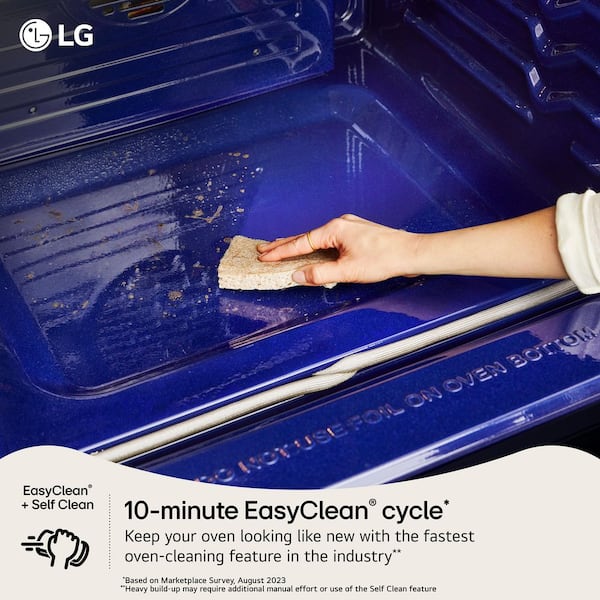 LG 30 in. 6.3 cu. ft. Smart Electric Range with Fan Convection, Air Fry ...