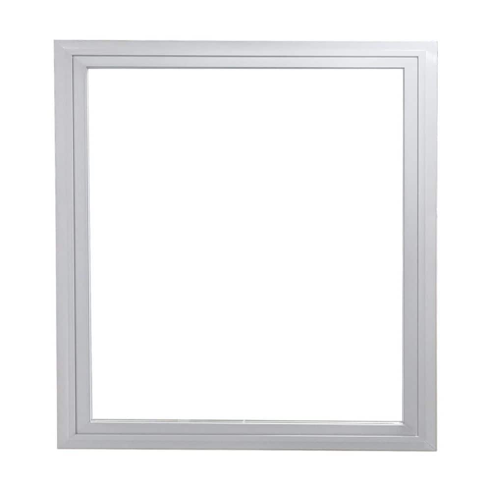 TEZA DOORS Teza Picture 35.5 in. x 47.5 in. White Aluminum Tempered ...