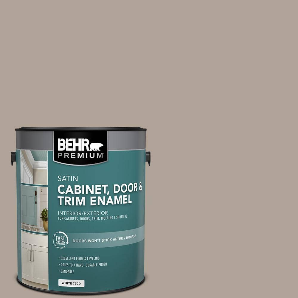 BEHR PREMIUM 1 gal. #MQ2-56 Abbey Stone Satin Enamel Interior/Exterior ...