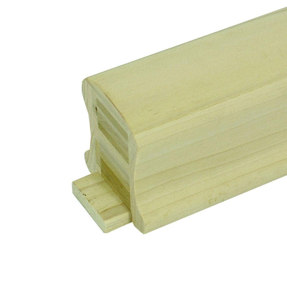 EVERMARK Stair Parts 1 ft. 9100 Unfinished Poplar Handrail 9100P-PSR ...