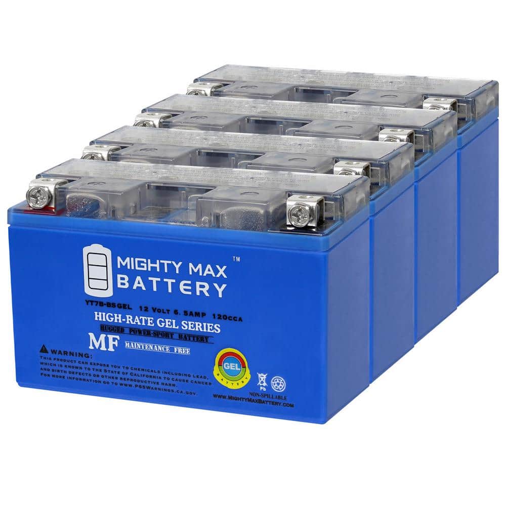MIGHTY MAX BATTERY YT7B-BS GEL 12V 6. 5AH Replacement Battery ...