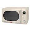 Nostalgia Retro 0.7 cu. ft. 700-Watt Countertop Microwave Oven in Beige ...