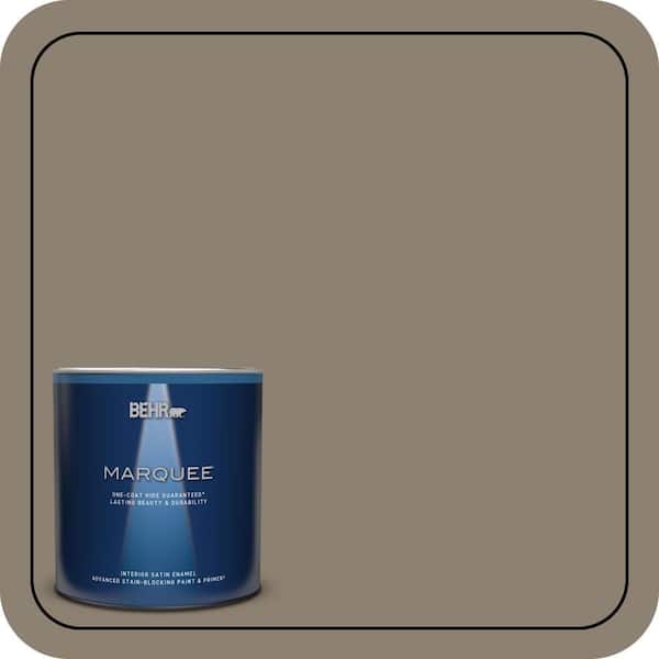 BEHR MARQUEE 1 qt. #720D-5 Mocha Accent One-Coat Hide Satin Enamel ...