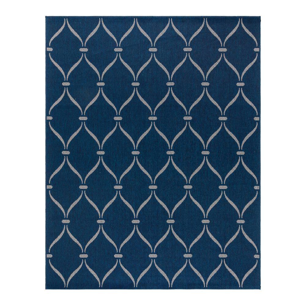 Gertmenian & Sons Ringley Araceli Navy 6 ft. x 9 ft. Geometric Indoor ...