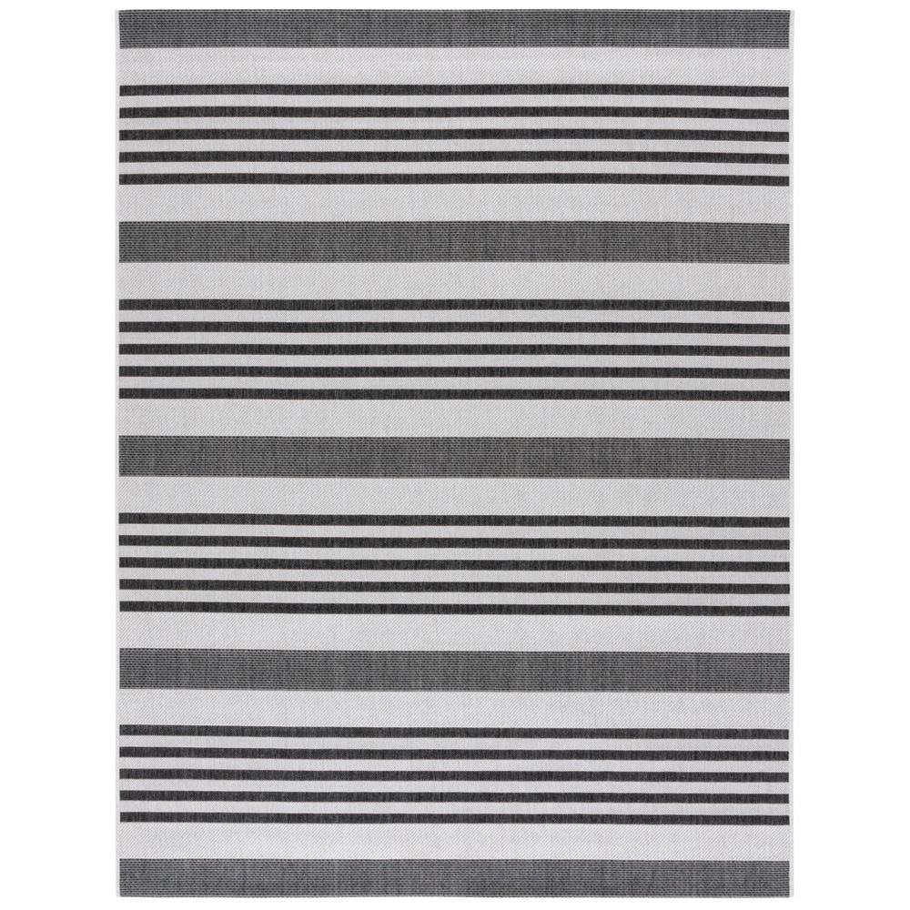 SAFAVIEH Martha Stewart Ava 7 X 9 Light Gray/Charcoal Striped Area Rug ...