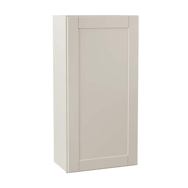 Hampton Bay Shaker 21 in. W x 12 in. D x 42 in. H Assembled Wall Cabinet in Dove Gray KW2142-SDV ...