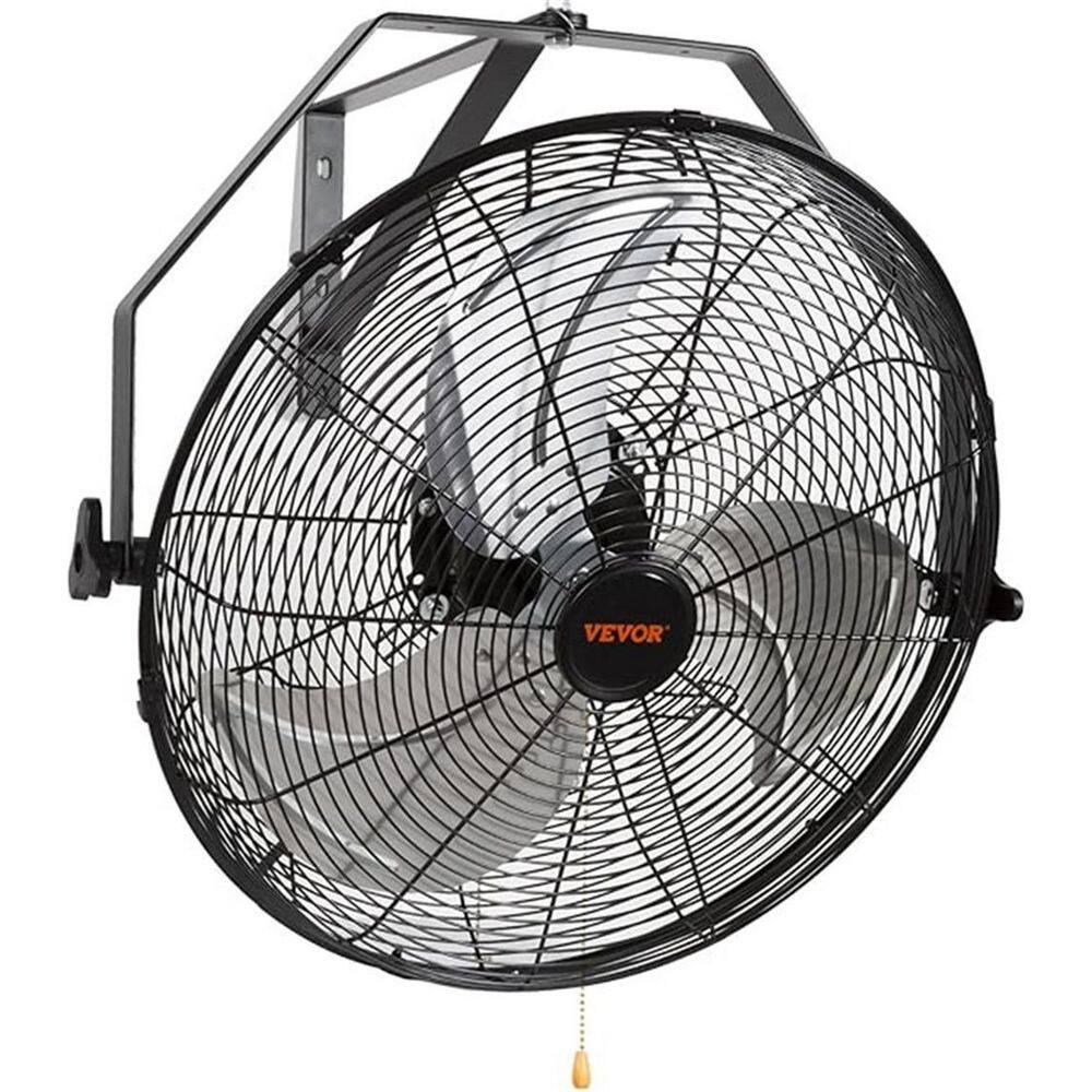 WOCK 18 in. High Velocity Wall Mounted Fan in Yellow with 3-Speeds, 1/6 ...