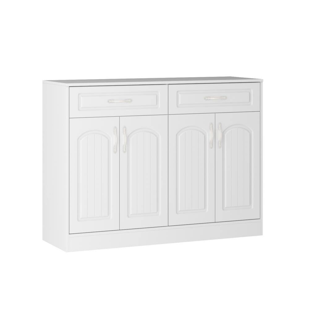 Reviews for FUFU&GAGA White 35.4 in. Height Wooden Elegant Storage ...