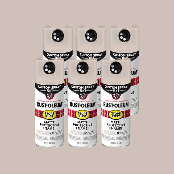 Rust-Oleum Stops Rust 12 oz. Custom Spray 5-in-1 Matte Oat Milk Spray ...