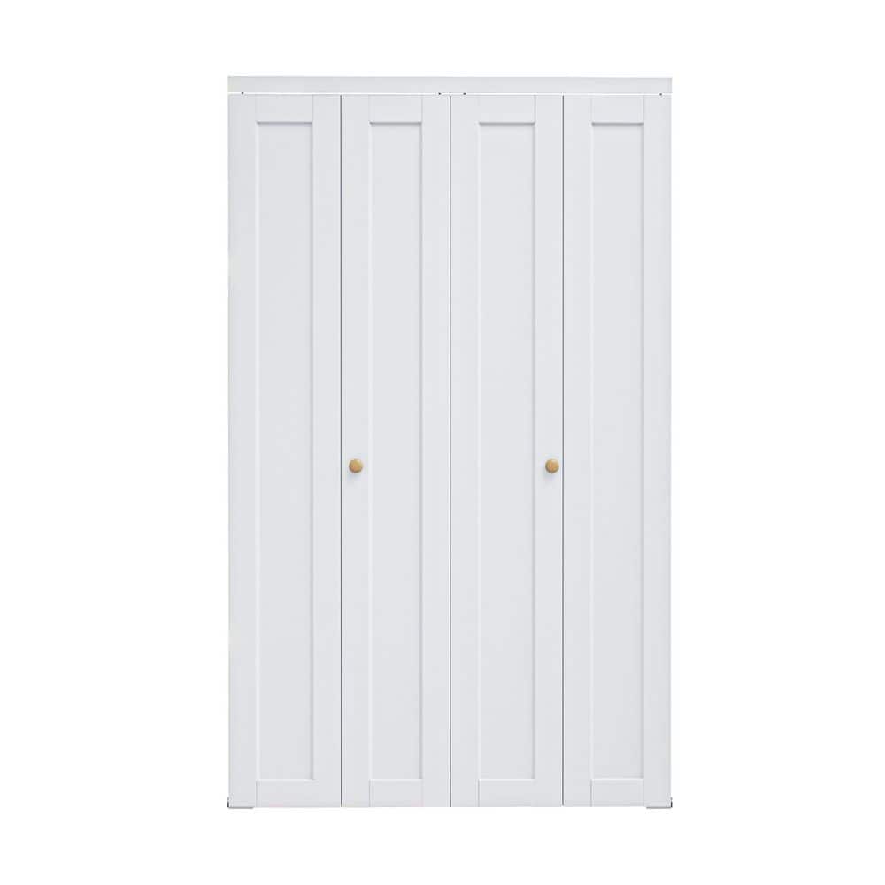 EH PUERTA 48 in. x 96 in. 1-Panel Solid Core White Primed Composite MDF ...