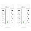 CyberPower 6-Outlet Wall Mounted Swivel Surge Protector with SUB (2 ...
