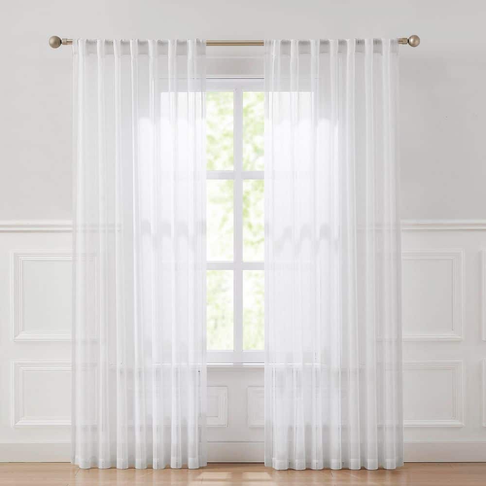 Lush Decor Calia Textured Stripe White Polyester 52 in. W x 84 in. L ...