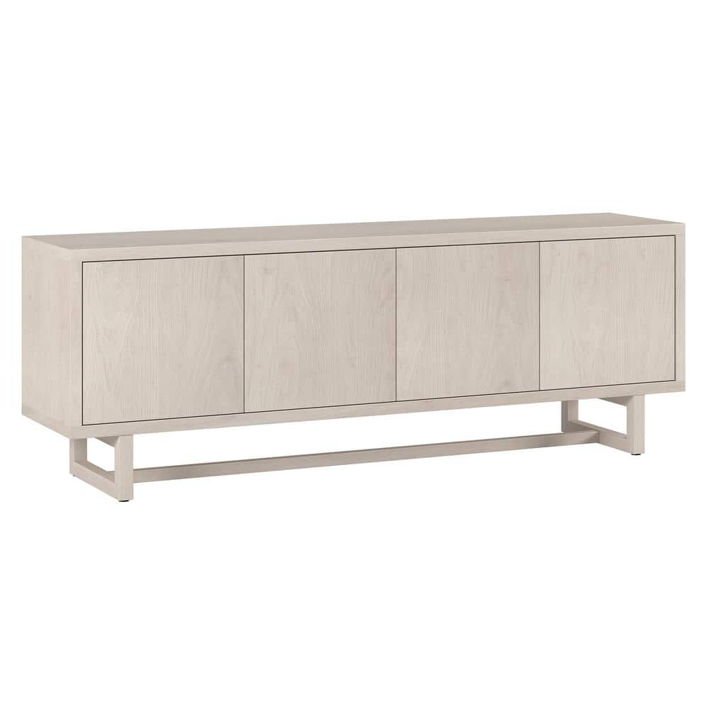 Meyer&Cross Cutler 68 in. Alder White TV Stand Fits TV's up to 75 in ...