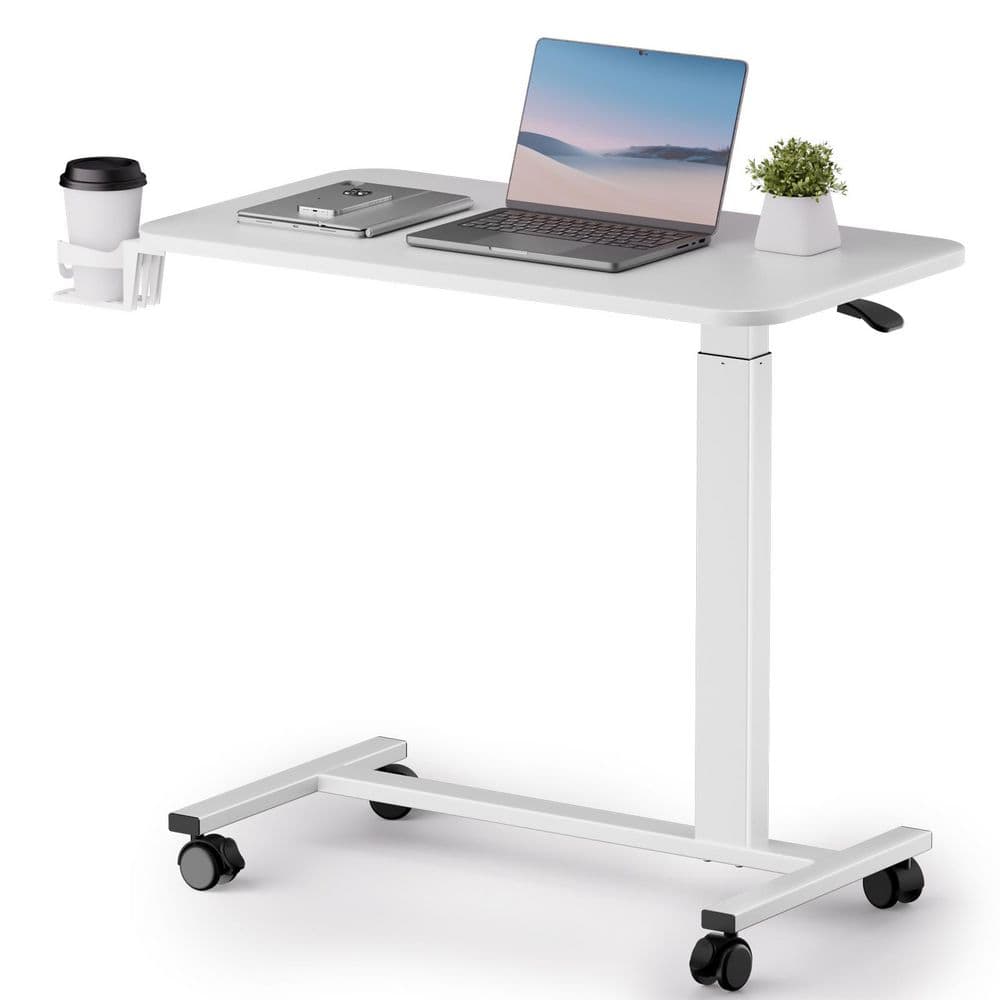 ComHoma Standing Laptop Desk with Lockable Wheels 32 in. W x 18 in. D ...