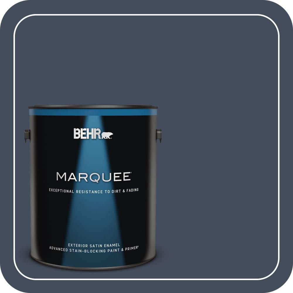 BEHR MARQUEE 1 gal. #S520-7 Night Flight Satin Enamel Exterior Paint ...
