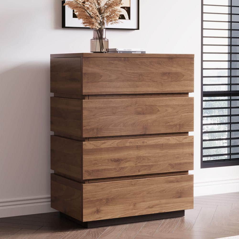THE RIGHT PATH walnut color 4 Number of Drawers 21.65 in. Chest of ...