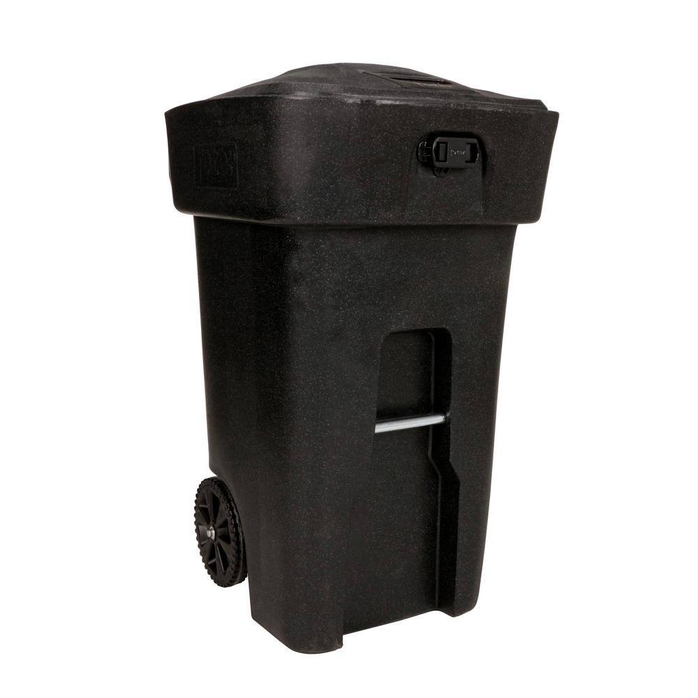 Toter 64 Gal. Automated Bear Resistant Outdoor Trash Can in Blackstone ...