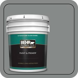 BEHR PREMIUM PLUS 1 gal. #N460-5 Slate Rock Semi-Gloss Enamel Exterior ...