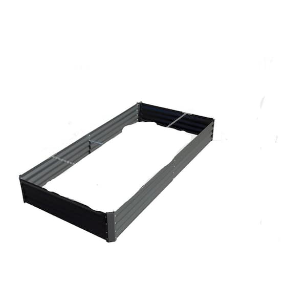 Cubilan 8x4x1 ft Galvanized Outdoor Planter Garden Boxes Large Metal ...