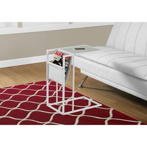 White End Table with a Magazine Rack HD3034 - The Home Depot