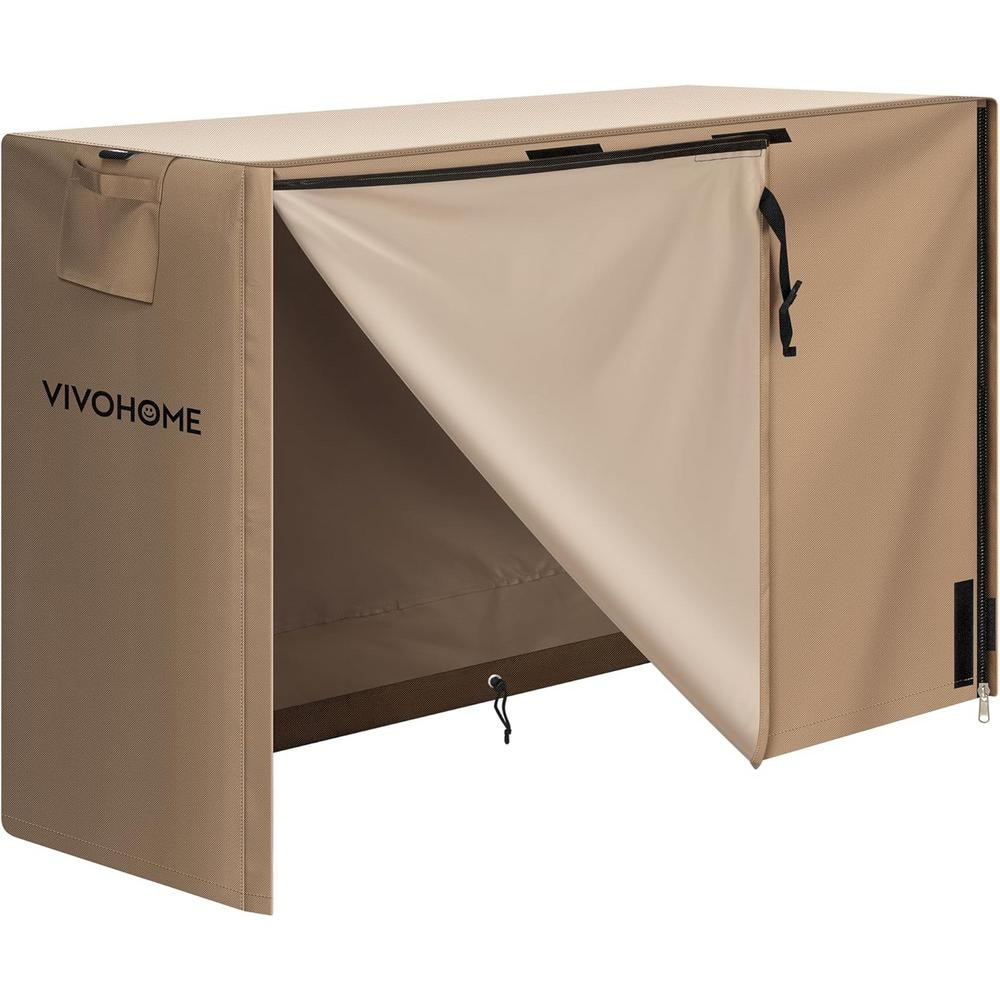 VIVOHOME 5 ft. Heavy Duty 600D Oxford Log Rack Cover with Zipper VH1488 ...