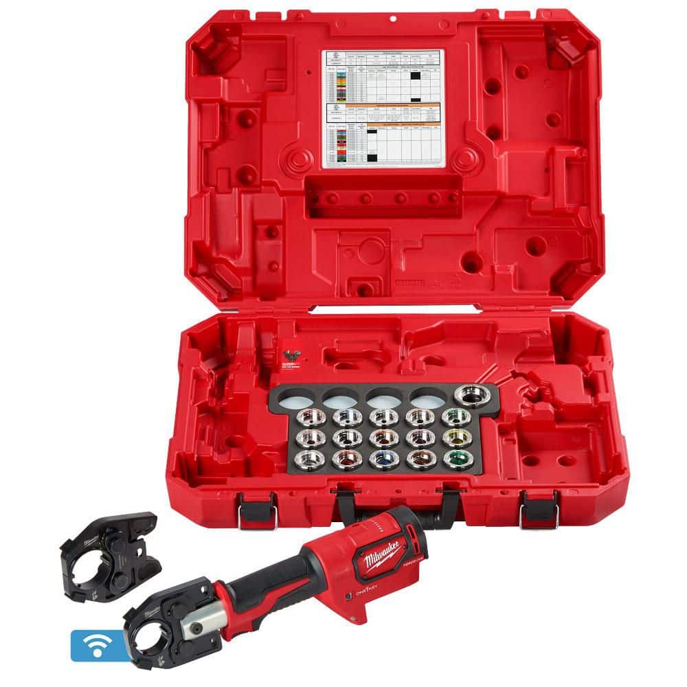 Milwaukee M18 18V Lithium-Ion Cordless FORCE LOGIC 600 MCM Cu Crimper ...