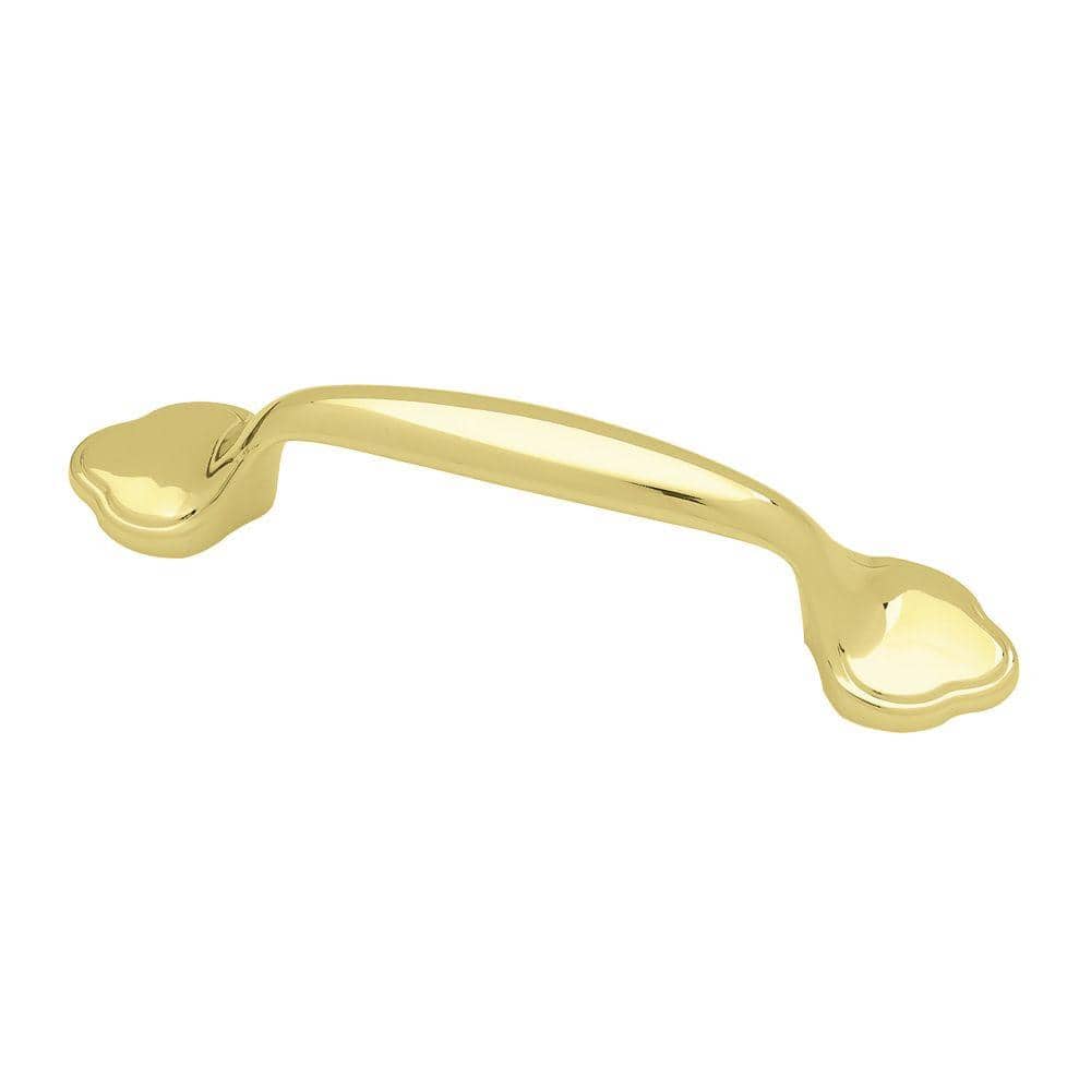 Liberty Scroll Edge 3 in. (76mm) Center-to-Center Polished Brass Spoon ...