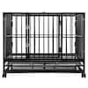 SMITHBUILT Heavy-Duty Metal Dog Cage in Black - Medium 36 in. CAGE-Z36 ...
